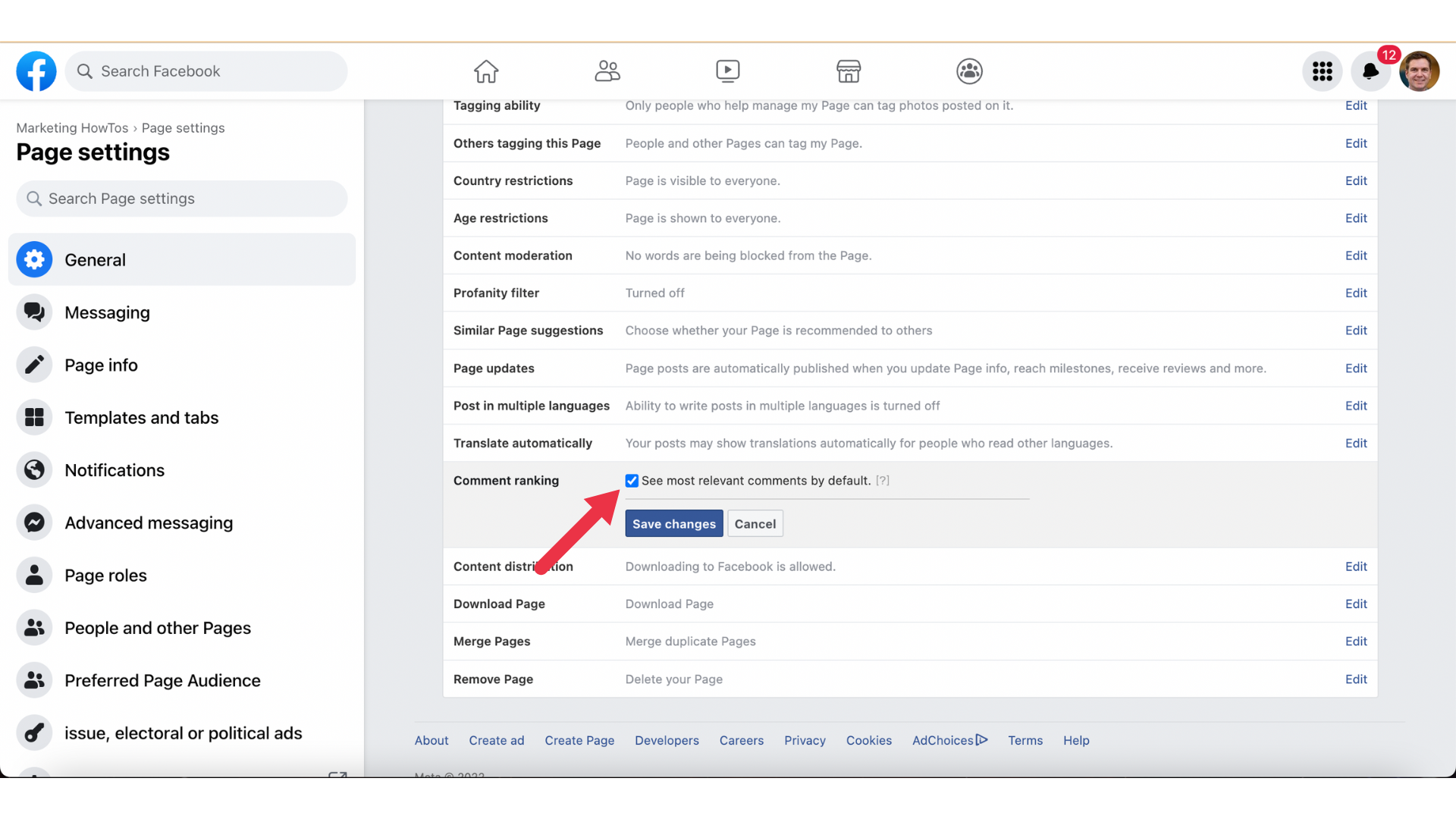 How to Turn Comment Ranking On or Off on Facebook - Random Tools Blog