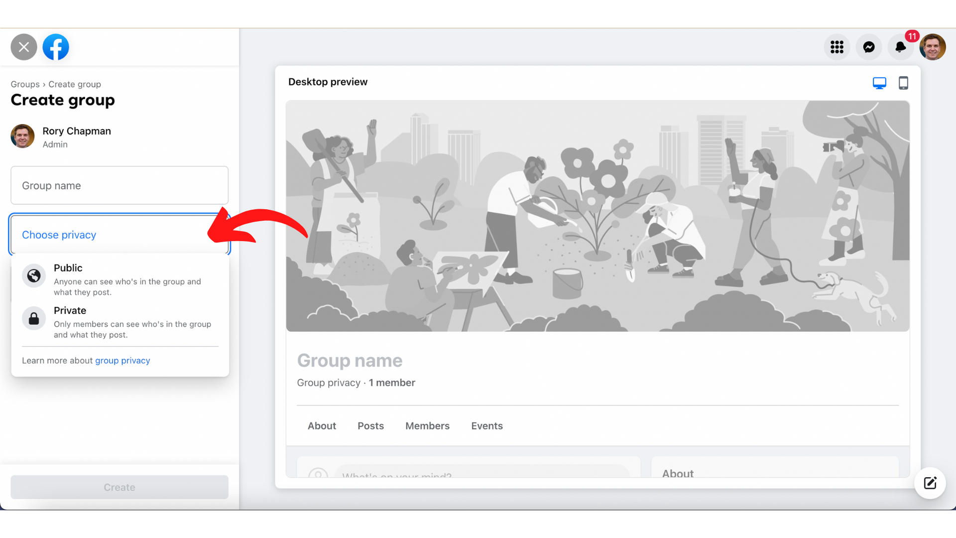 How to Create a Facebook Group - Random Tools