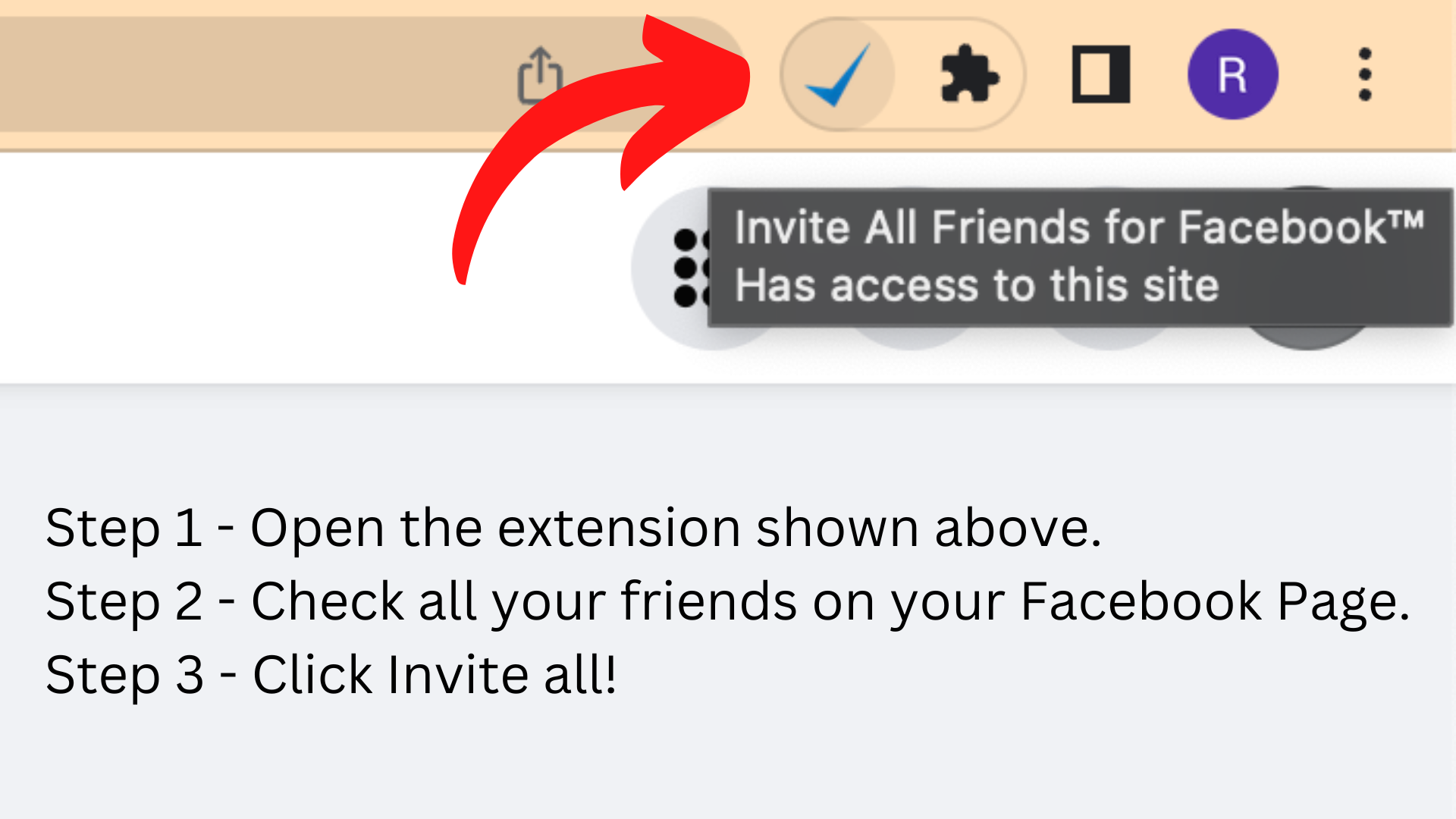 How to invite your friends on Facebook with a single click? - Random Tools Blog