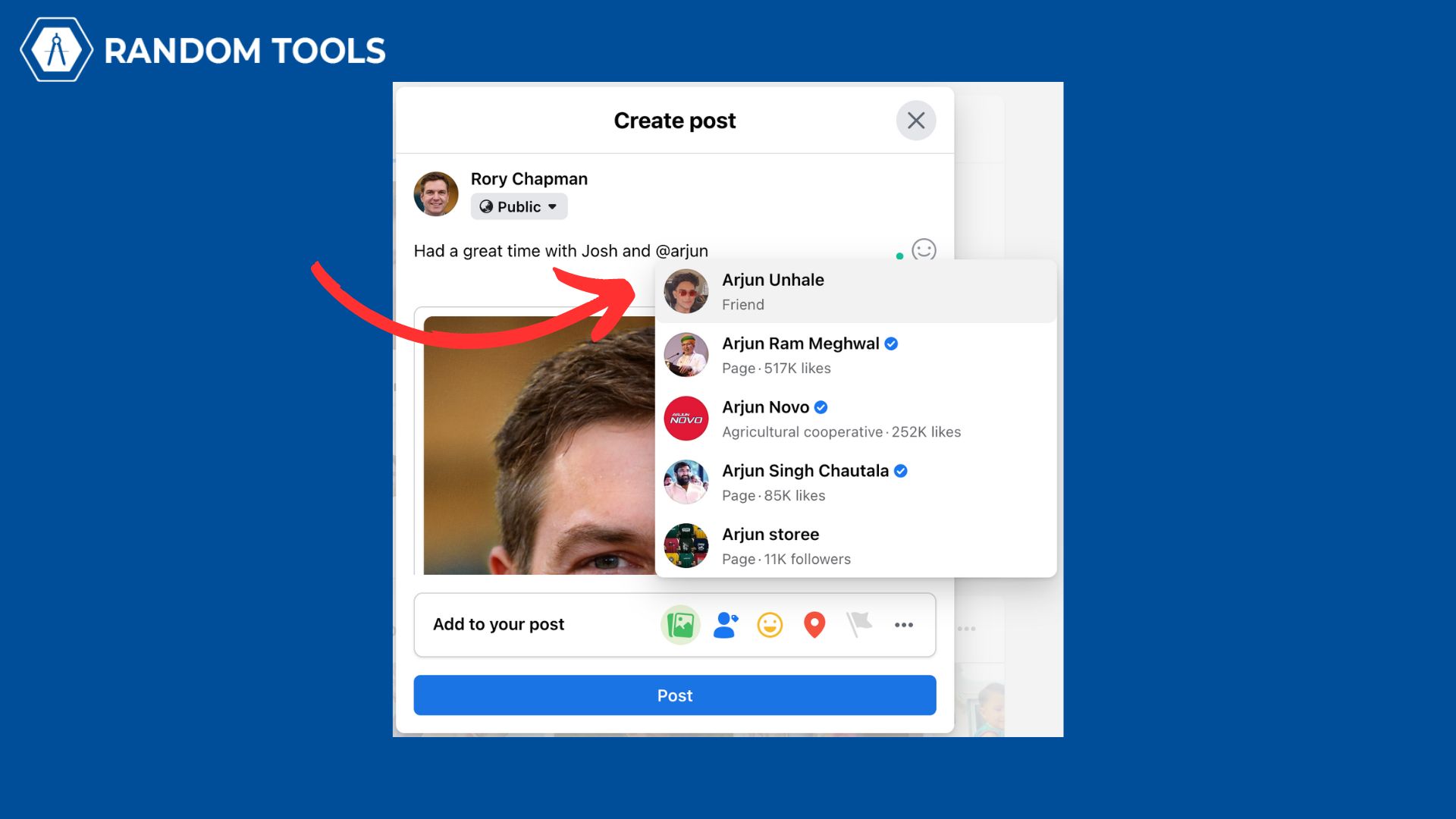 How to tag someone on Facebook?