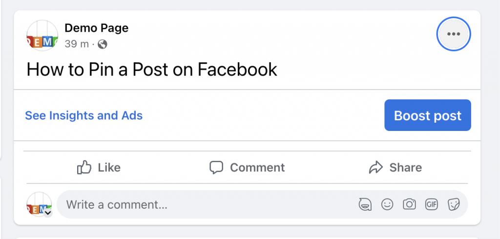 How to Pin A Post on Facebook