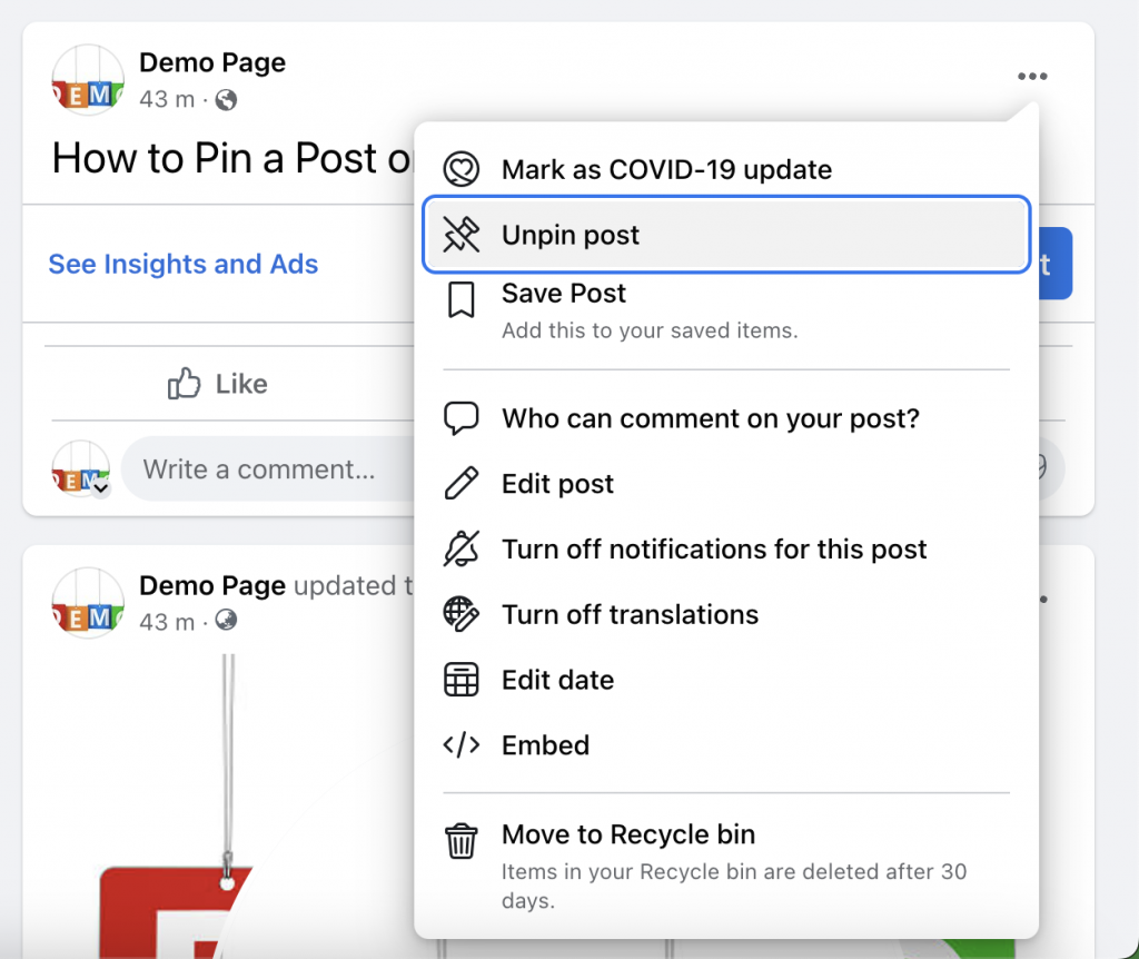 How to Pin A Post on Facebook