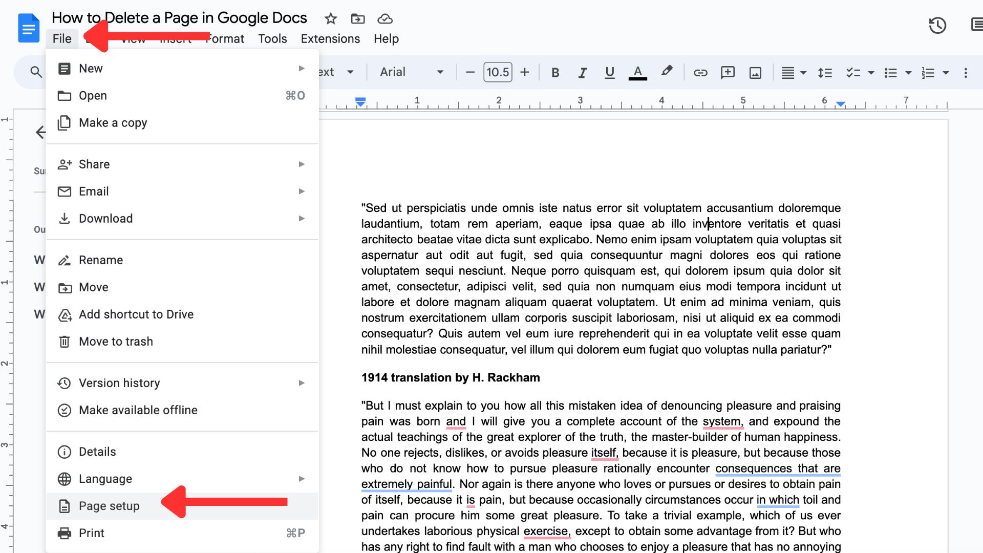 How to Delete A Page in Google Docs 2023